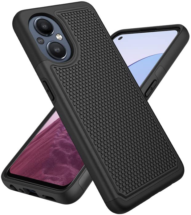 BNIUT for OnePlus Nord N20 5G Case: Dual Layer Shockproof Heavy Duty Protection | Military Grade Drop Proof Protective Phone Cases | Hybrid Hard Shell with Sturdy Durable Texture - Black