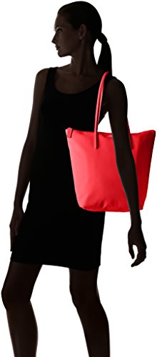 Lacoste Women's L.12.12 Concept Vertical Shopping Tote Bag, Navy/Iberis Red, One Size