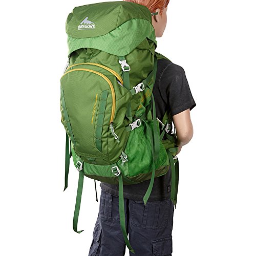 Gregory Mountain Products Wander 50 Liter Kid's Overnight Hiking Backpack, Fiery Red, one size