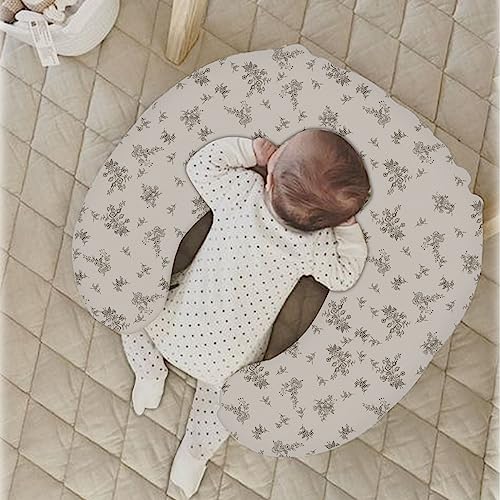lethooly Nursing Pillow Cover,2-Pack Removable Cover for Breastfeeding Pillows,Ultra-Soft Baby Nursing Pillow, Fits Newborn Feeding Pillow 22.5in*18in(Rosebuds and Vines)