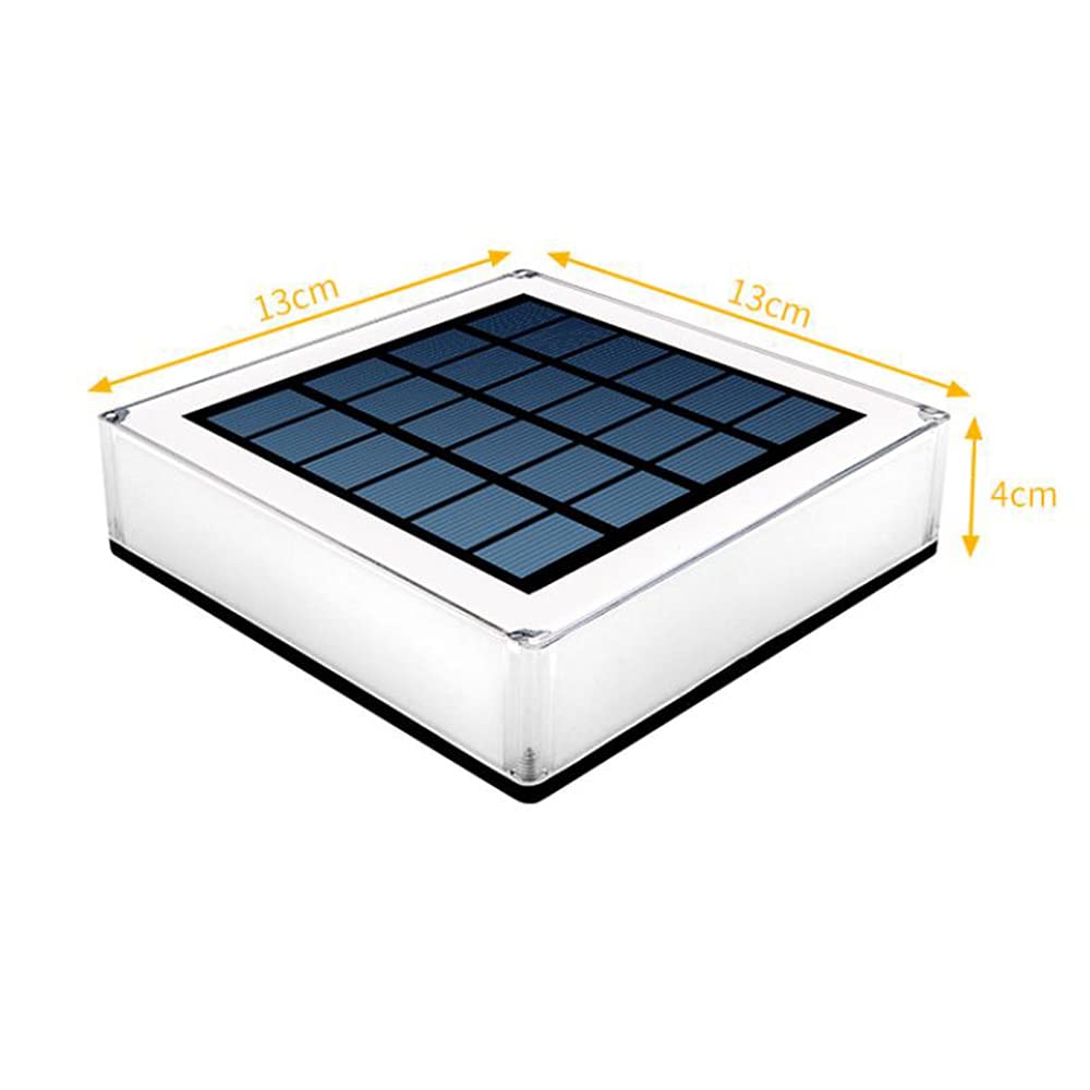 ZHUANYIYI Outdoor Solar Column Headlights, Courtyard Fence Pillars Waterproof Lighting, Home Garden Pavement Decorative Landscape Lights