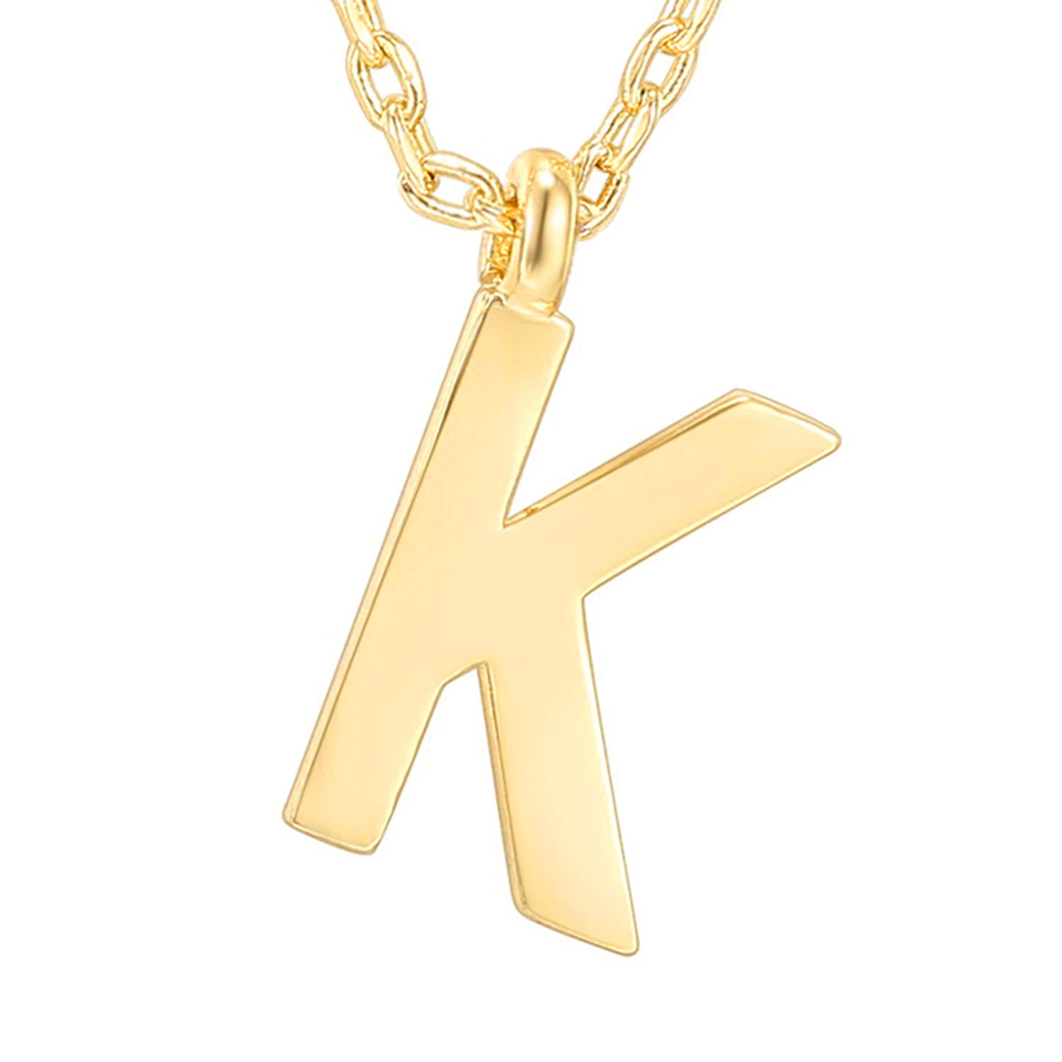PAVOI 14K Yellow Gold Plated Initial Necklace | Letter Necklaces for Women | K Initial