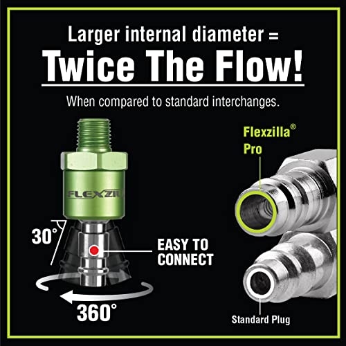 Flexzilla Pro Mini Impact Wrench, 1/2" Drive, with High Flow Ball Swivel Plug - AT1475FZ