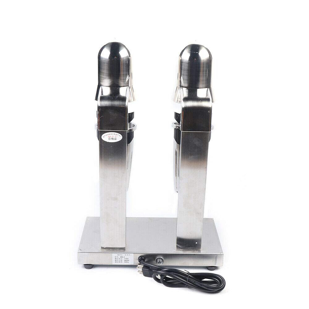 Commercial Electric Double Head Milk Shaker Drink Mixer Shake Making Machine 560W Smoothie Milk Ice Cream Blender