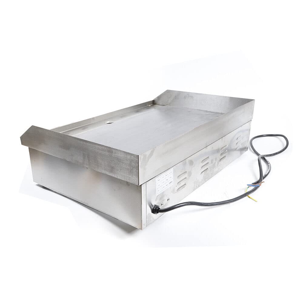 Commercial Electric Griddle, 4400W 110V Electric Countertop Griddle Stainless Steel Flat Top Grill Large Electric Griddles Hot Plate BBQ for Restaurant Kitchen Adjustable Temperature Control(50-300°C)