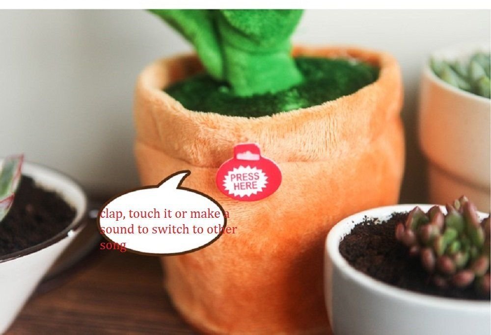 SKSTECH Musical Sing and Dancing Sunflower Soft Plush Funny Creative Saxophone Singing Toy (Pink)(Check Seller Name)