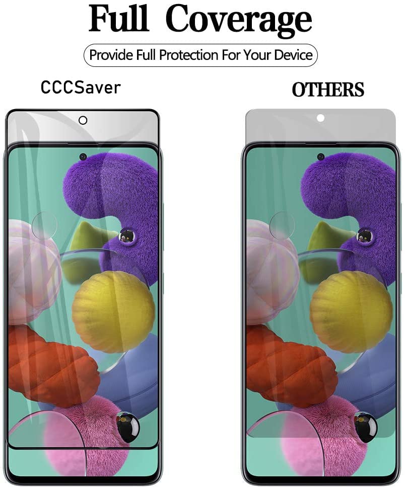 NC 2 Pack Privacy Screen Protector Compatible with Samsung Galaxy A33 / A42 / A32 / A12/ A13 / A02S / A03S, Tempered Glass Anti-Glare Full Coverage Film, Anti-Spy Black Shield Saver