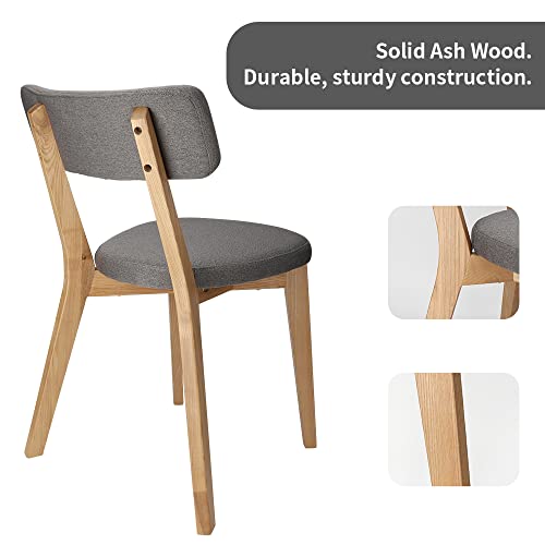Fishat Simple Double Rod Garment Rack & SAH Solid Wood Dining Chair Set of 2