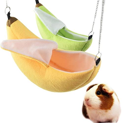 Pet Hamster Banana Hammock Swing Squirrel Parrot Hanging Bed House Cage Nest Toy (Green)