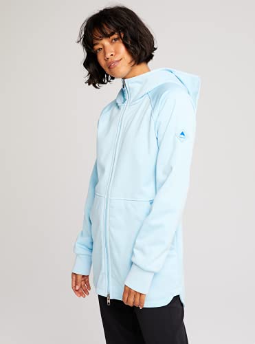Burton Women's Standard Minxy Full-Zip Fleece, Crystal Blue Heather, Small