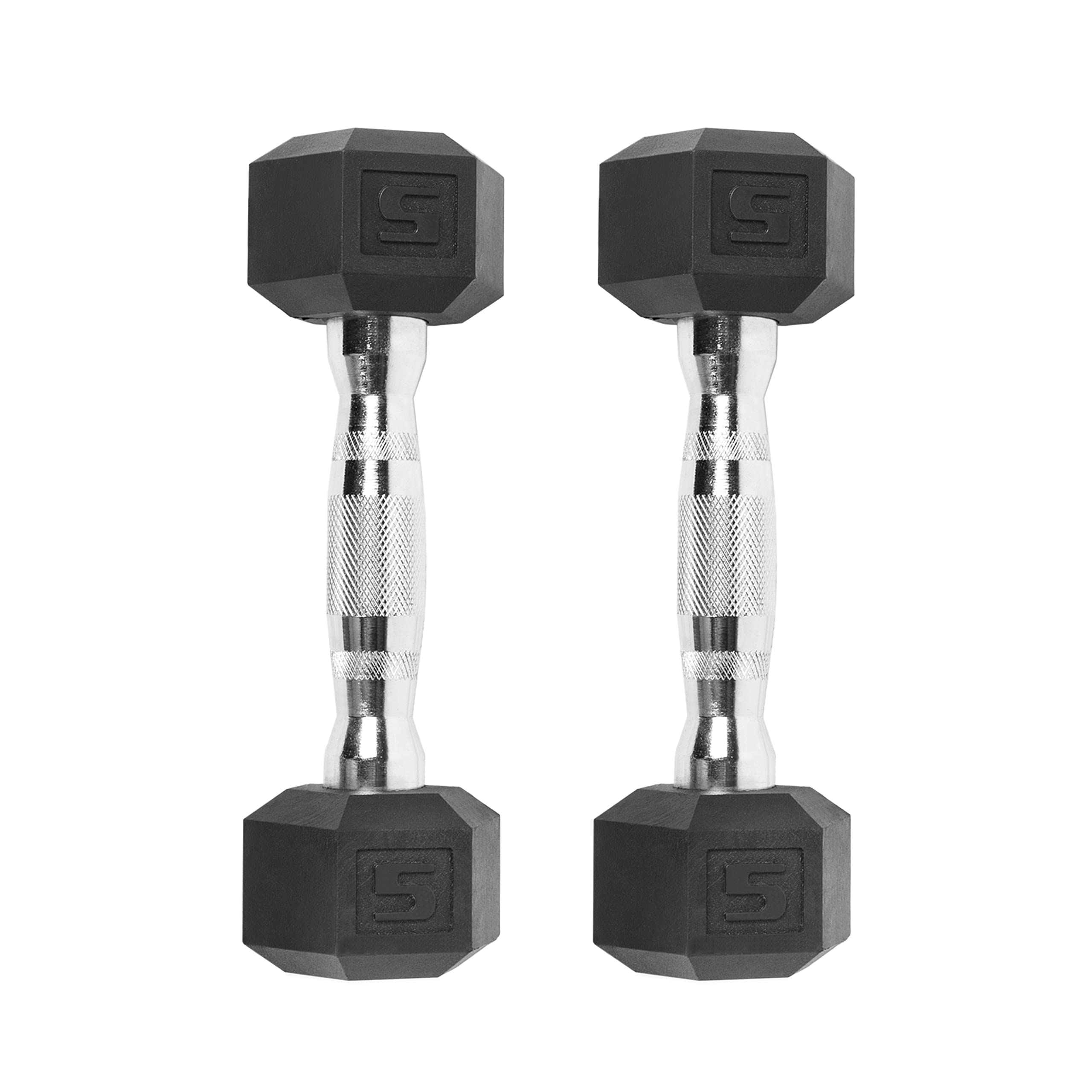 CAP Barbell 50lb Coated Hex Dumbbells, 5x2 20x2, Part of 150lb Set
