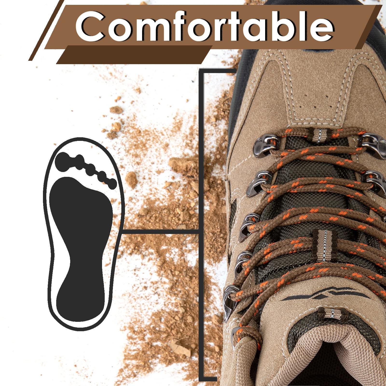 CC-Los Men's Hiking Boots, Waterproof Lightweight Comfortable Fit, Tan Size 7.5-13