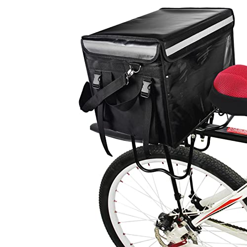 YINFEI Insulated Food Delivery Bag with Fixed Base and Internal Frame,Waterproof Foldable Food Delivery Bag for Catering,Restaurant,Delivery Driver(17" x 13" x 12")
