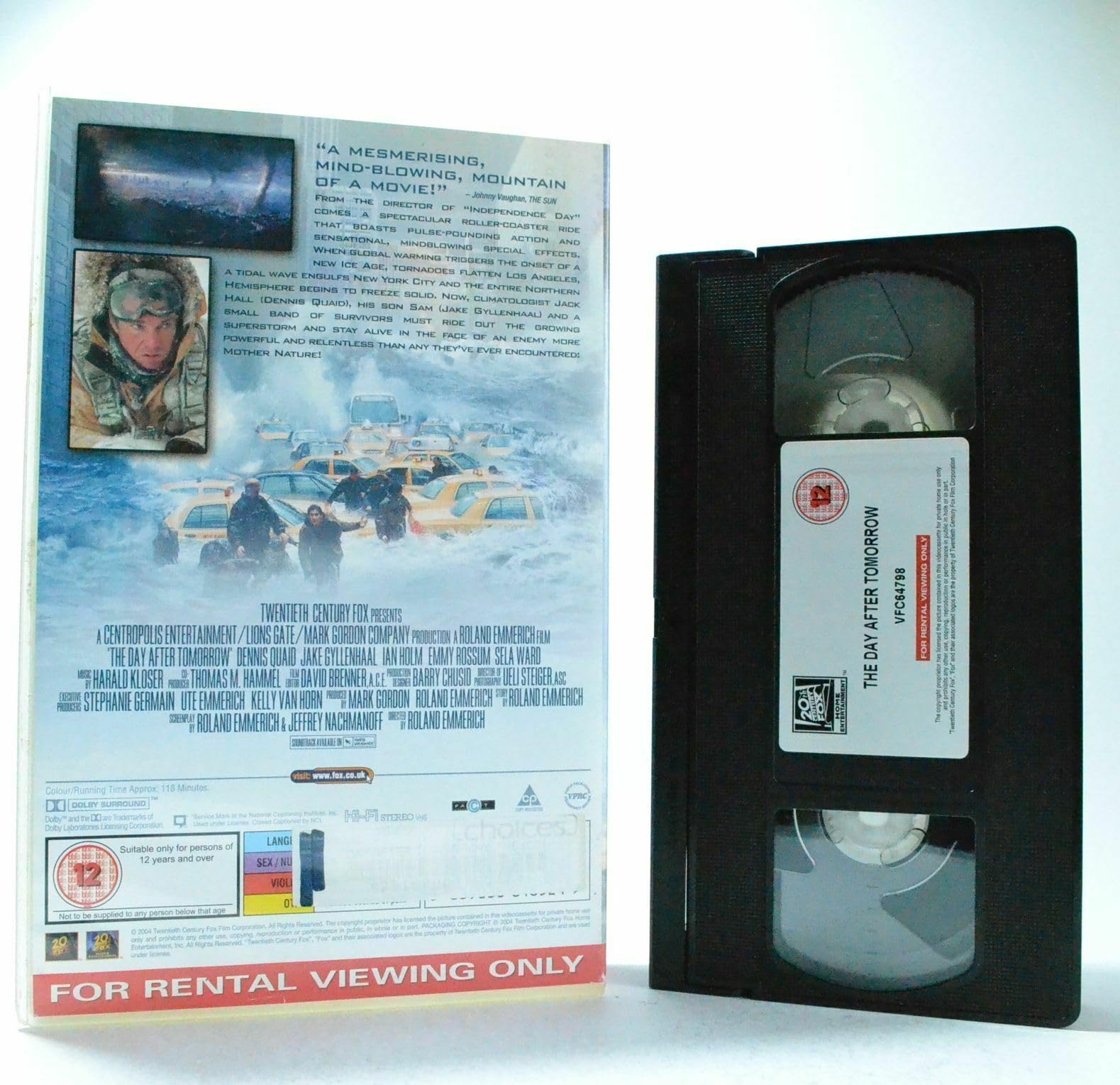 The Day After Tomorrow: Film By R.Emmerich - Large Box - J.Gyllenhaal - Pal VHS