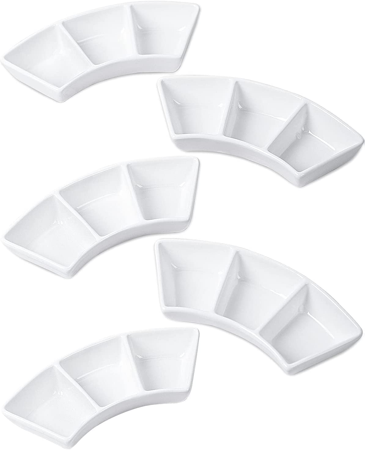 DELLING 3 Oz Dipping Bowls & 16 Inch Serving Platter Set