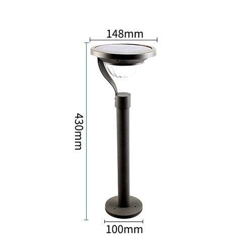 ZMY Aluminum Garden Lawn Landscape Pillar Light Home Outdoor LED Ultra Bright Post Lighting Waterproof Solar Column Lantern Black Acrylic Modern Simple Pathway Fixture
