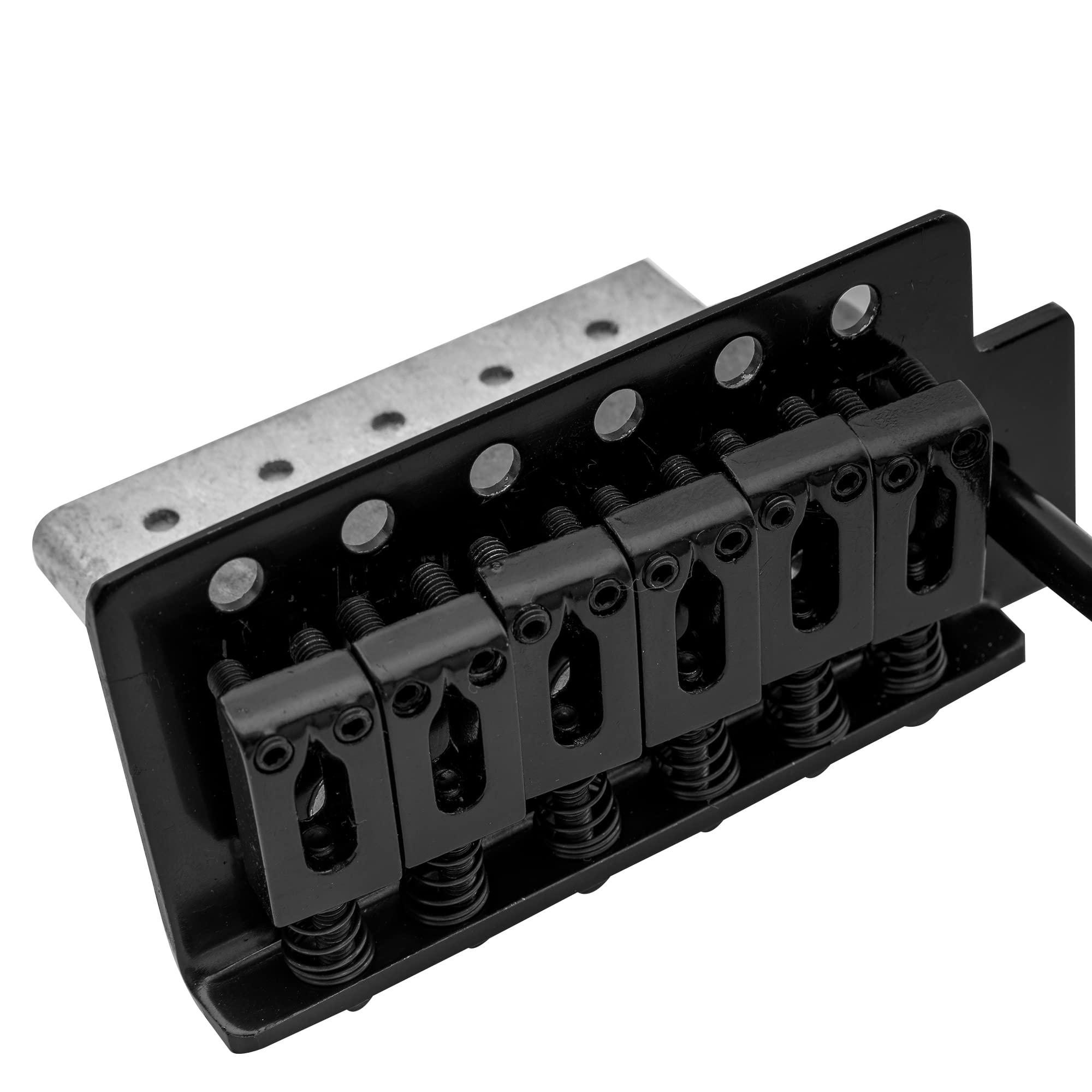 Musiclily 52.5mm Guitar Stratocaster Tremolo Bridge Set for Fender Strat Squier Electric Guitar Replacement, Black