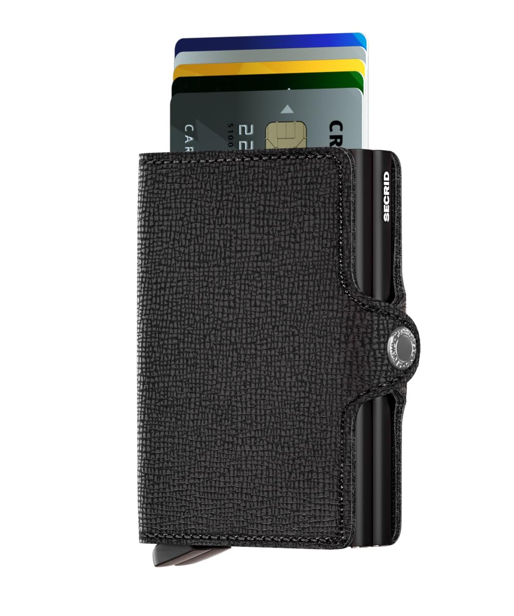 SECRID - Secrid Twin Black Leather Wallet (Black Crisple)