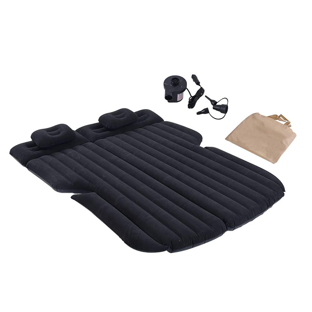 Car Air Mattress, Inflatable Car Mattress for Back Seat, Car Bed with Air Pump, Home Sleeping Pad (Light Brown)