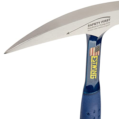 ESTWING BIG BLUE Welding/Chipping Hammer - 14 oz Slag Removal Tool with Forged Steel Construction & Shock Reduction Grip - E3-WC