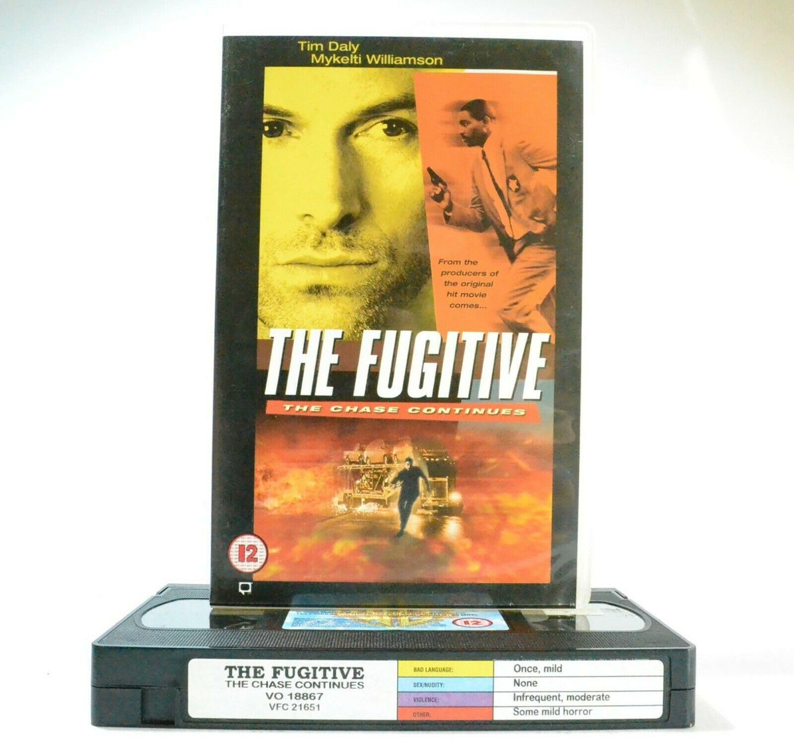 The Fugitive: The Chase Continues - Thriller - Large Box - Ex-Rental - Pal VHS