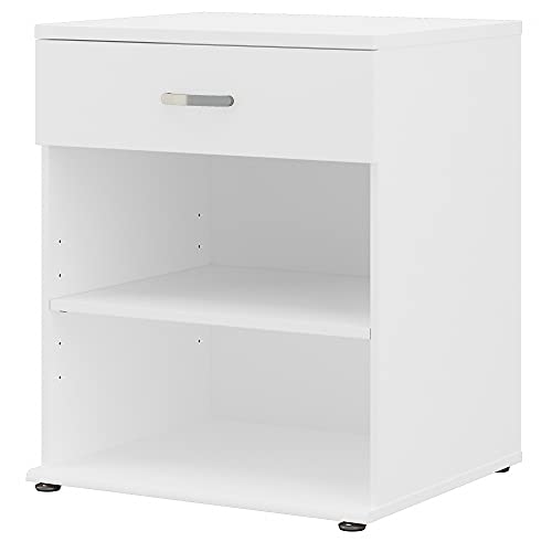 Bush Business Furniture Universal Garage Storage Cabinet with Drawer and Shelves, White