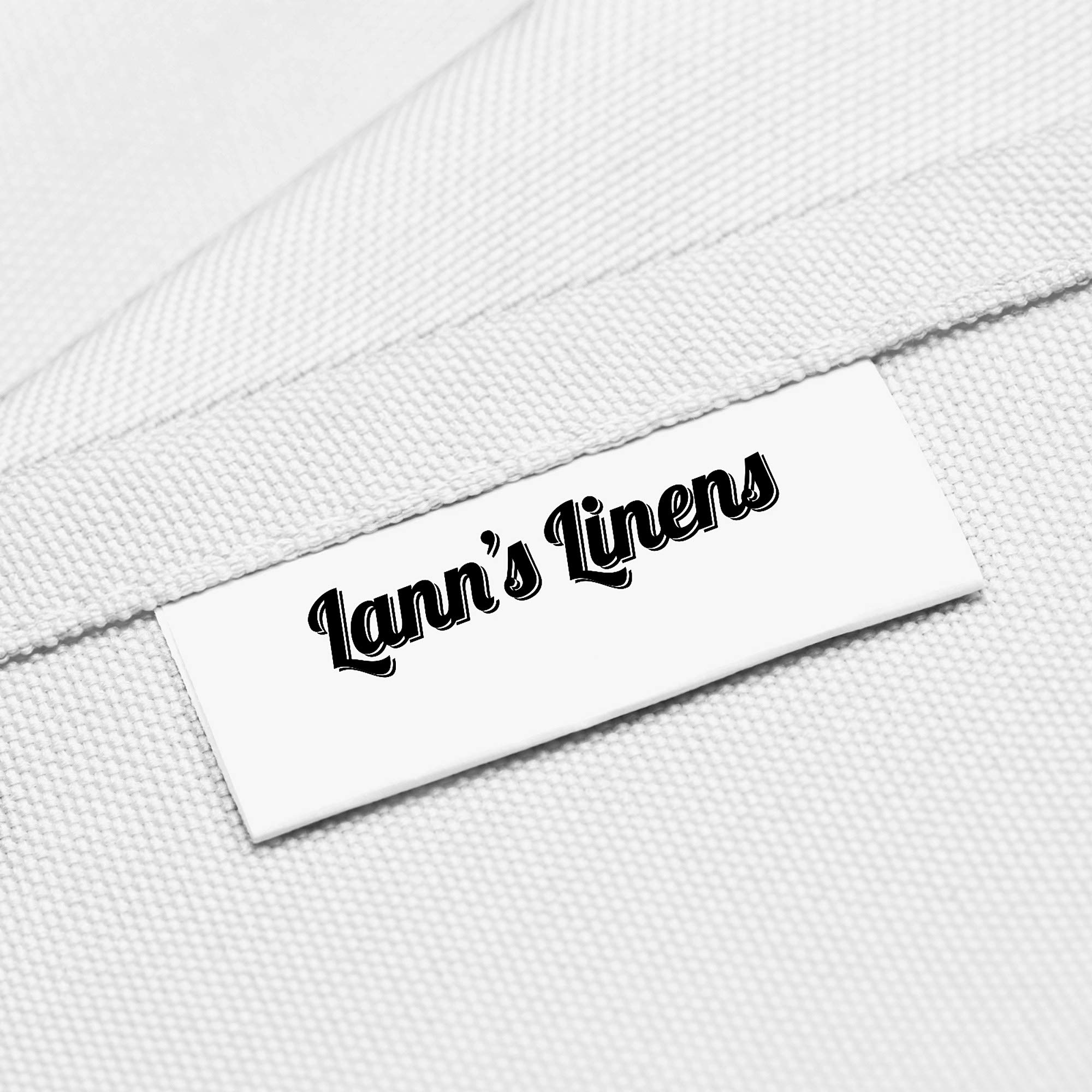 Lann's Linens - 6' Premium Fitted Tablecloth for 72" x 30" Rectangular Table - Wedding/Banquet/Trade Show - Polyester Cloth Fabric Cover - White