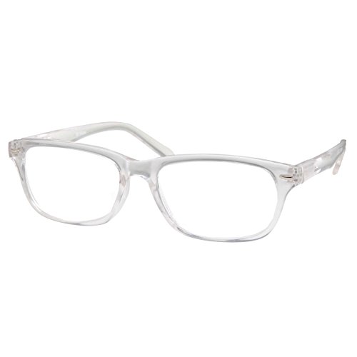 grinderPUNCH High Magnification Power Readers Slim Reading Glasses 4.00-6.00 Clear/4.00
