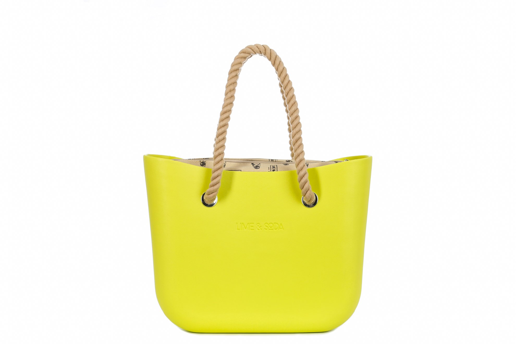 Lime & Soda Women’s Handbag - Made of Foam Rubber - EVA bag with Rope Handles - Women Lightweight Tote Bag (Lime 1)