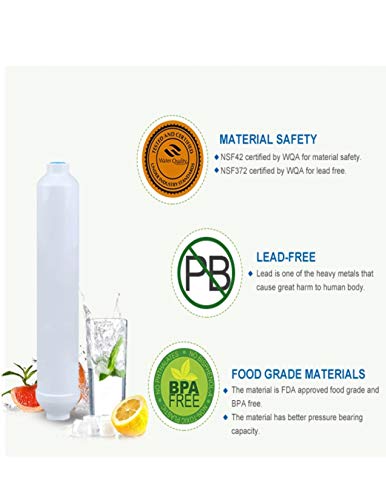 Fits Purwater PW-RO4L RO System Replacement Prefilter and Postfilter Kit - 1/4 Quick Connect by CFS