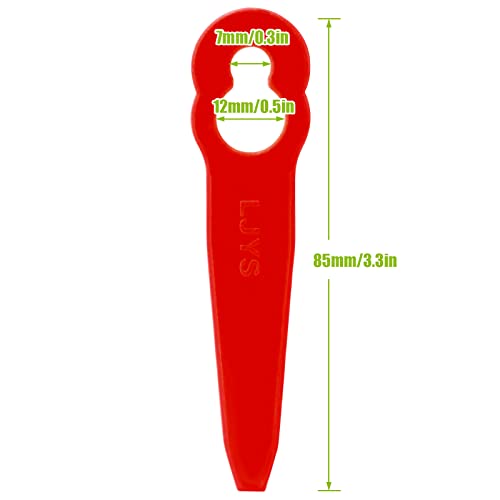 Odashen 40pcs Replacement Plastic Blades Accessories for STIHL Polycut 2-2 FSA 45 Lawnmower Trimmer Grass Mowing Nylon Blades Garden Lawn Cutter