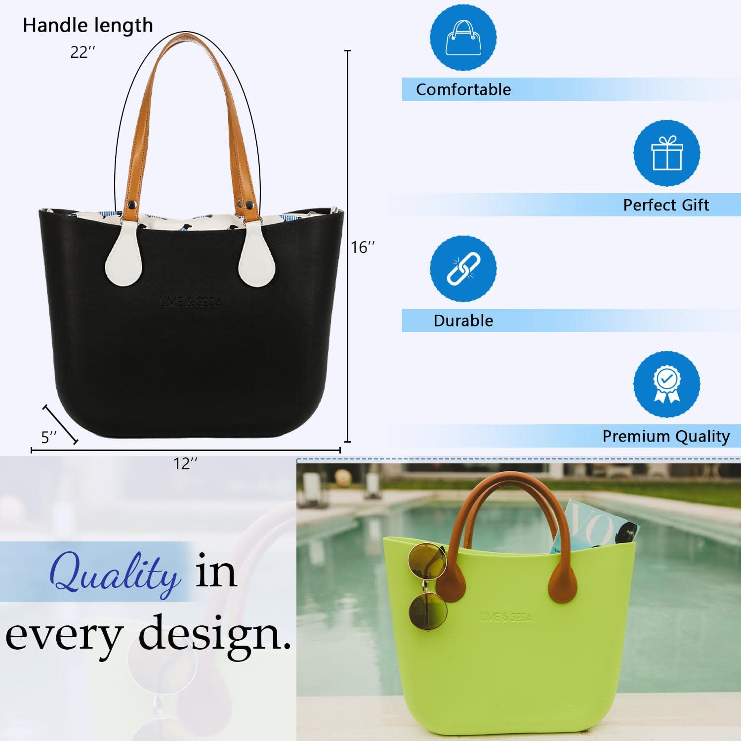 LIME AND SODA Women's Fashion Eva handbag - Mix and Match - Blue