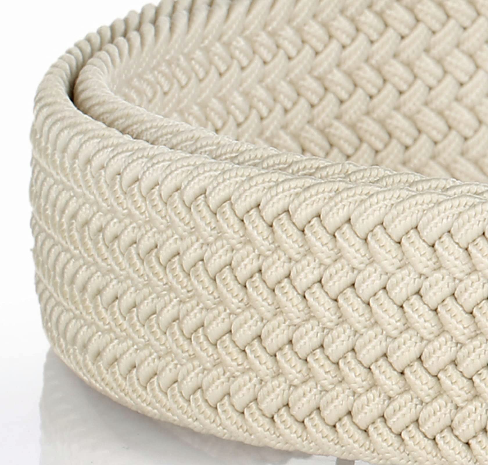 BSLLNEK Elastic Braided Belt, 1 3/8", Woven Stretch Belt for Golf Casual Jeans Shorts Pants (Beige, Medium (33-36" Waist))