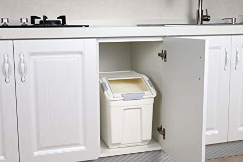 Flour Storage Container 25 lb with Wheels Seal Locking Lid PP Pack-6