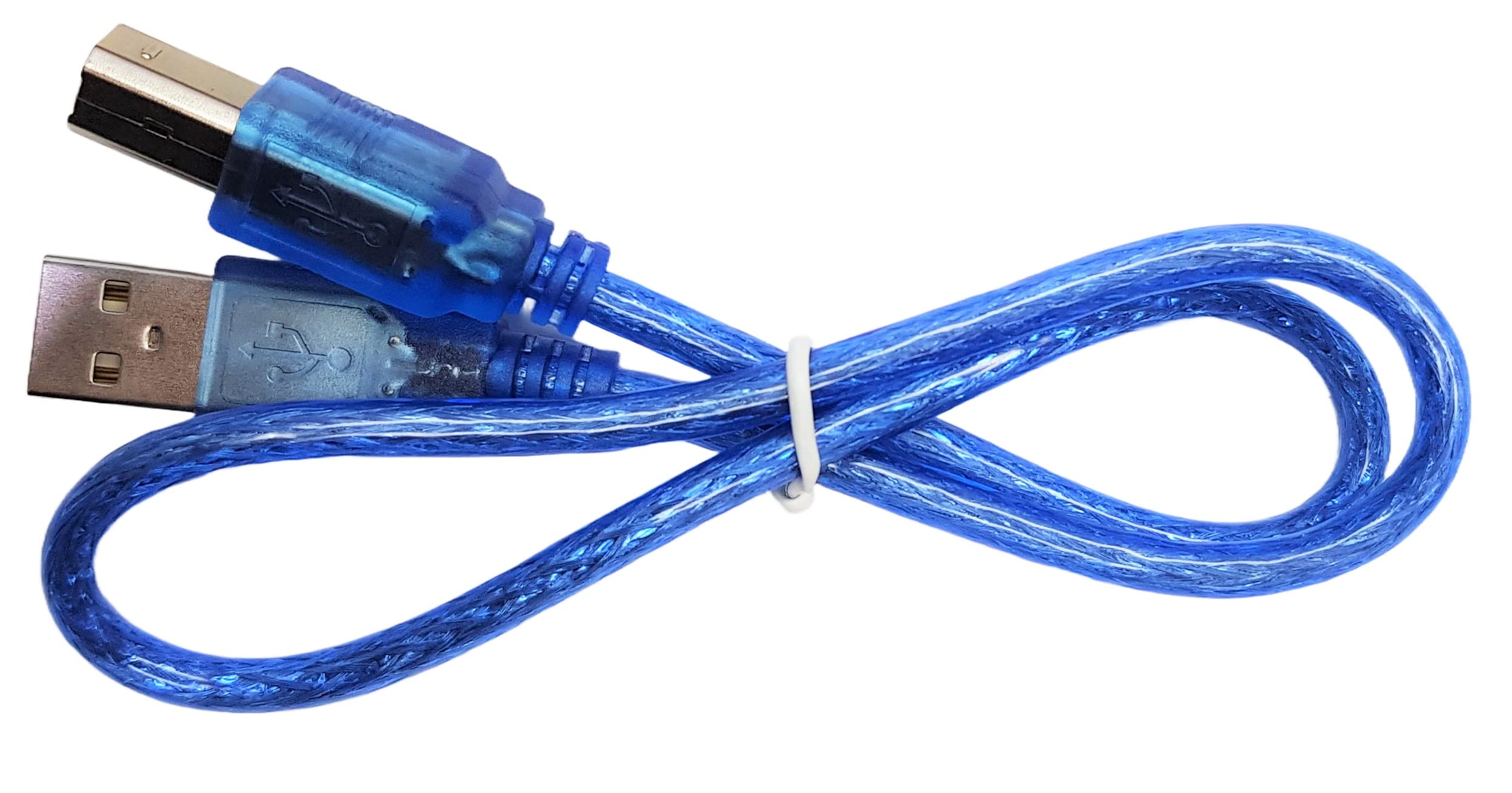DIYables USB Cable for Arduino Uno Mega, USB 2.0 Cable Type A/B, 2 Pieces