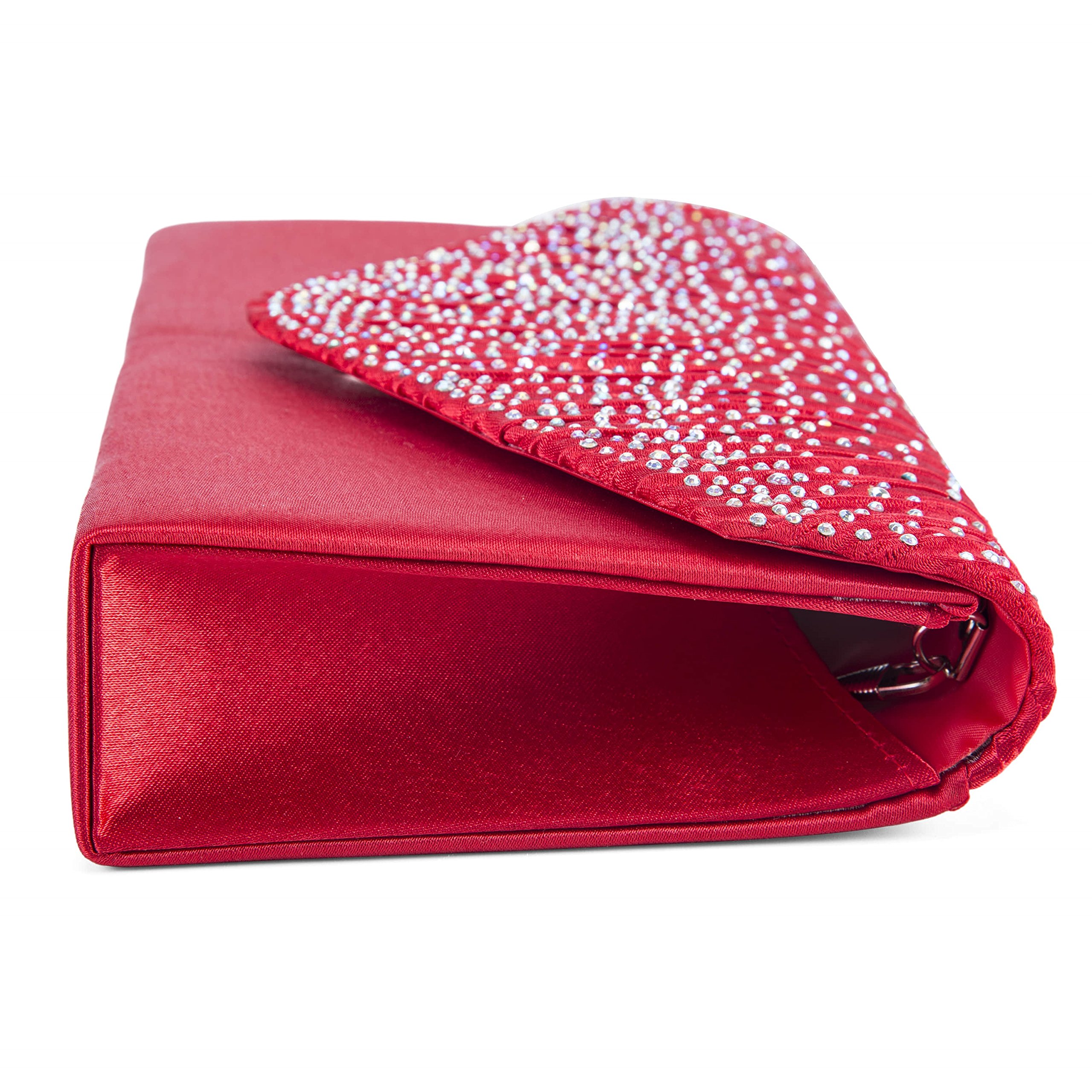 LIFEWISH Envelope Evening Bag Glitter Rhinestone Clutch Purse Wedding Party Shoulder Bag for Women