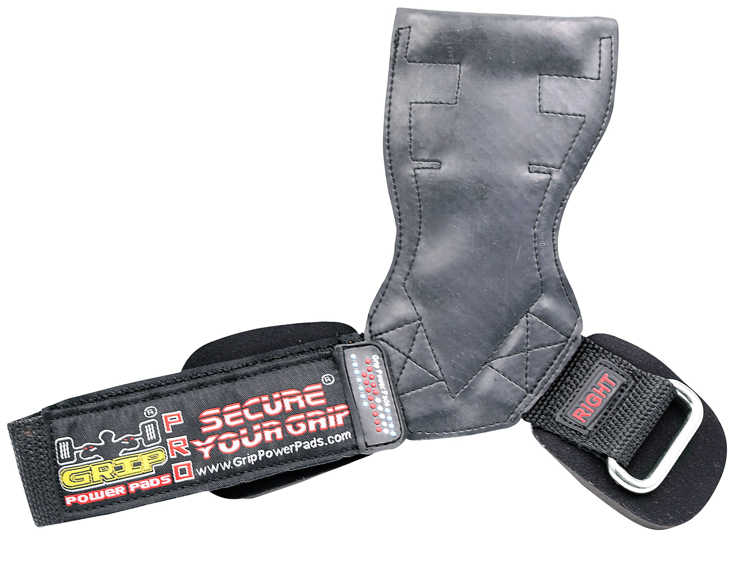 Lifting Grips PRO Weight Gloves Heavy Duty Straps Alternative to Power Hooks Deadlifts Adjustable Neoprene Padded Wrist Wrap (Medium)