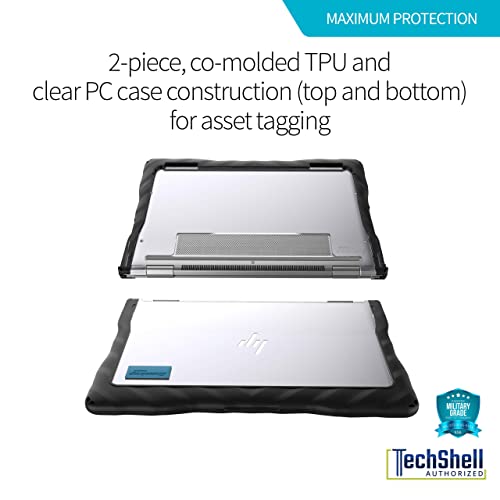 Gumdrop DropTech Case Designed for HP Elitebook x360 1030 G3 Laptop for K-12 Students, Teachers, Kids - Black, Rugged, Shock Absorbing, Extreme Drop Protection