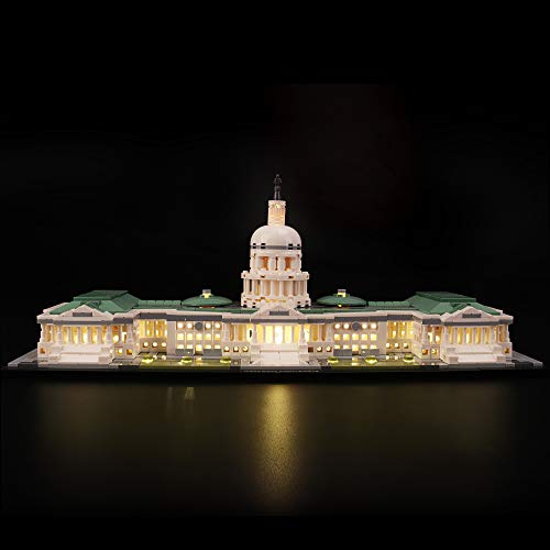 LIGHTAILING Light Set for (Architecture United States Capitol Building) Building Blocks Model - Led Light kit Compatible with 21030(NOT Included The Model)