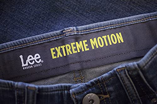 Lee Men's Extreme Motion Athletic Fit Tapered Leg Jean Dark Gray 42W x 32L
