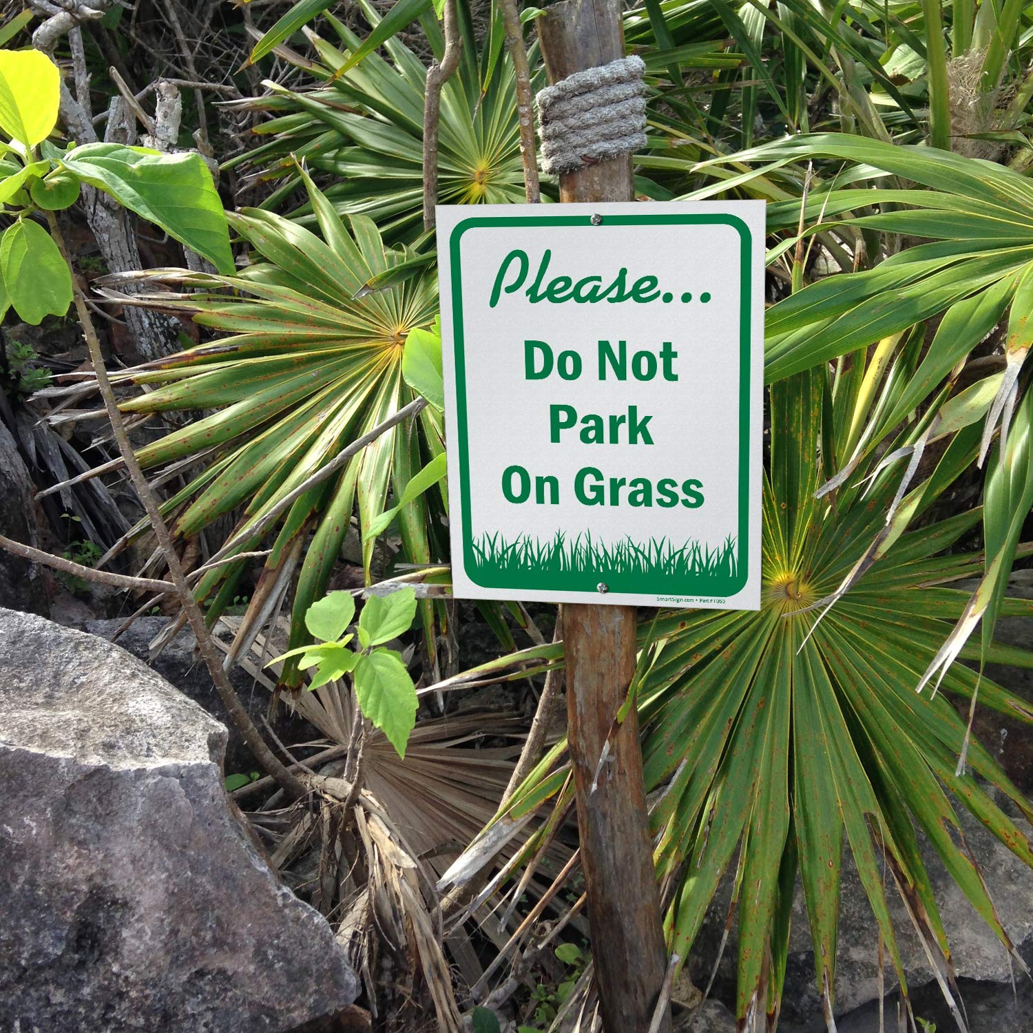 Smartsign “Please Do Not Park On Grass” Sign | 9" x 12" Polystyrene (Pack of 5), Made in USA