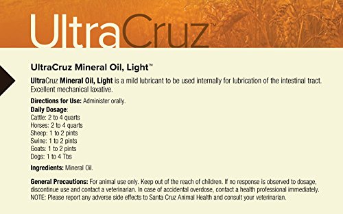 UltraCruz Mineral Oil Light Supplement for Horses, Livestock and Dogs, 1 Gallon
