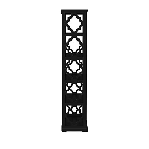 Powell Furniture Turner Bookcase, Black, 36.5" x 15.8" x 72"