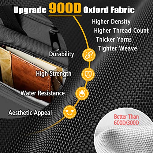 Cooler Bag for Women Men, 10mm Thick 30 Can (20L) Insulated Soft Lunch Bag Portable Cooling Tote Bag - Reusable Lunch Box for Office Work Picnic Beach Travel (Black)