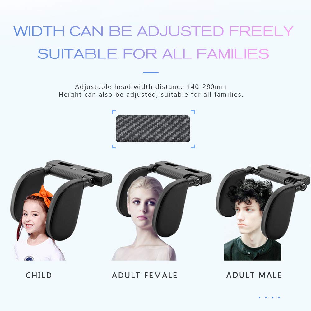 Car Seat Headrest Pillow, GEHARTY Car Neck Support Protection Cervical Spine Width and Height Adjustable Telescopic Version on Both Sides Car Side Pillow for Adults and Kids