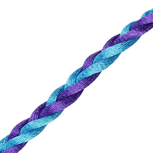 Hamster Leash Small Pet Harness No Harm Nylon Braided Collar Flying Squirrel Other Small Pets for Squirrel Hamster(Blue+Purple)