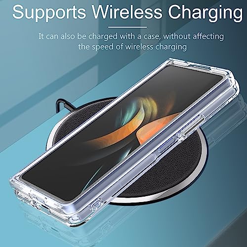 Osophter for Samsung Galaxy Z-Fold-5 Case: Clear Transparent Unisex Anti-Yellow Shockproof Protective Cell Phone Cover(HD-Clear)