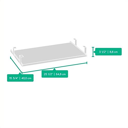 Sauder Via Collection Keyboard Shelf, Soft Black finish