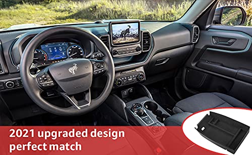 Center Console Organizer for 2021 2022 Ford Bronco Sport and Ford Escape 2020 2021 2022 Flocked Console Tray Storage Box Accessories Upgrade