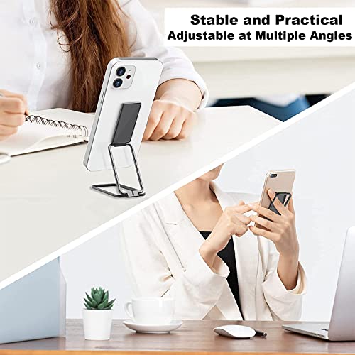 Dgloze Phone Ring Holder Finger Kickstand, 360°Rotation Cell Phone Ring Holder, Foldable Phone Holder for Hand, Work with Magnetic Car Mount Compatible with Most Smartphones and Tablets (Gun Black)